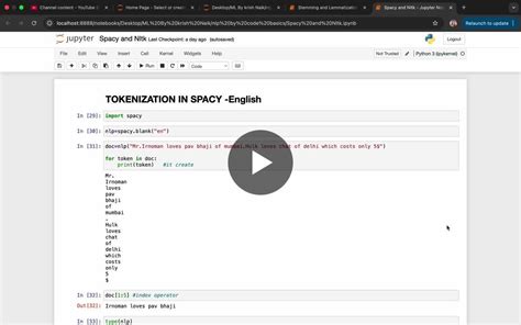 Learned Nlp With Spacy And Nltk Thanks To Codebasics Krrish Tapwal