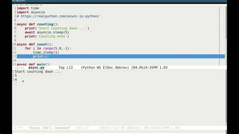 Python In Emacs 0066 How To Async In Python Youtube