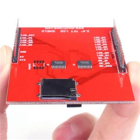 red 2 4 inch touch screen tft display shield for arduino uno mega at