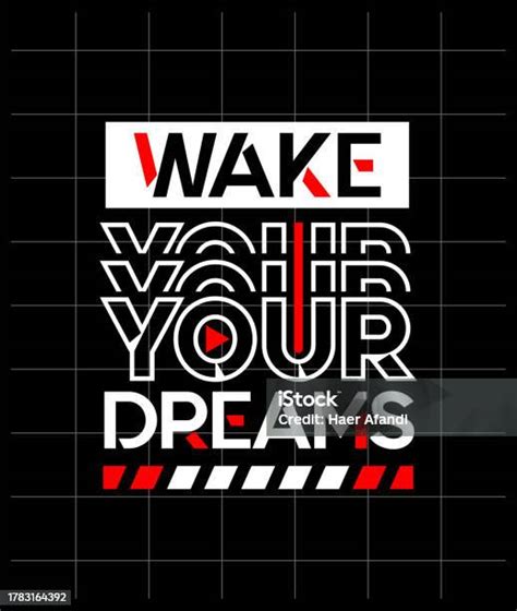 꿈을 깨우다 동기 부여 따옴표 현대적인 스타일 짧은 문구 디자인 3차원 형태에 대한 스톡 벡터 아트 및 기타 이미지 3차원 형태 T 셔츠 개념 Istock