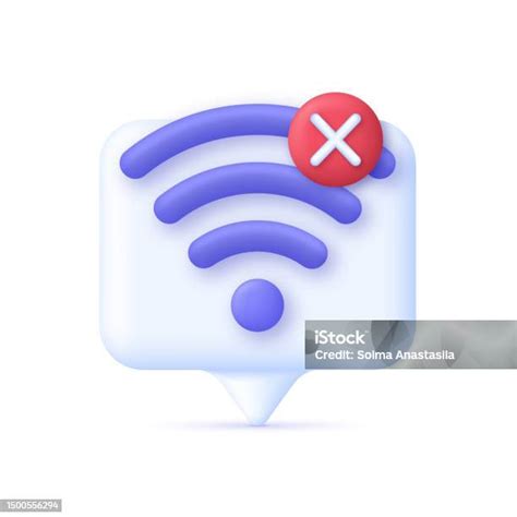 3d 무선 또는 와이파이 그림입니다 잘못된 연결 개념입니다 네트워크 Wifi가 손실되었습니다 인터넷 오류입니다 Wifi가 있는