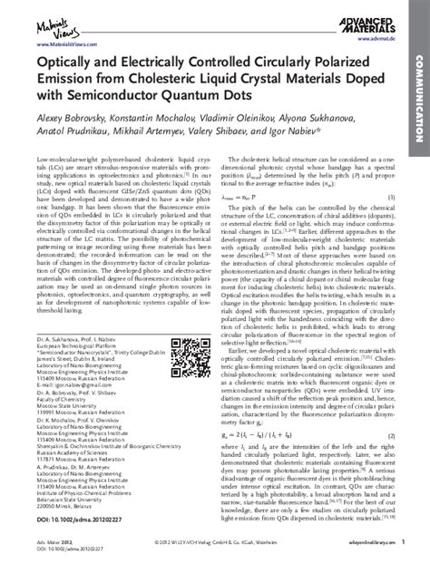 Pdf Optically And Electrically Controlled Circularly Polarized Emission From Cholesteric