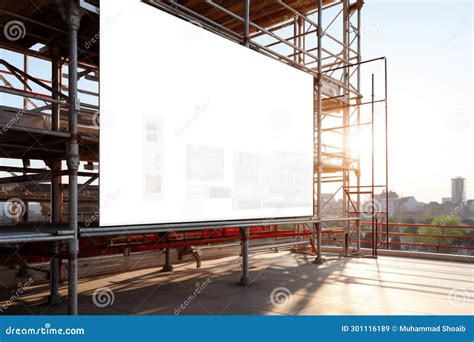 Project Planning Perfection Scaffold And Building Mock Up In A Construction Setting Stock