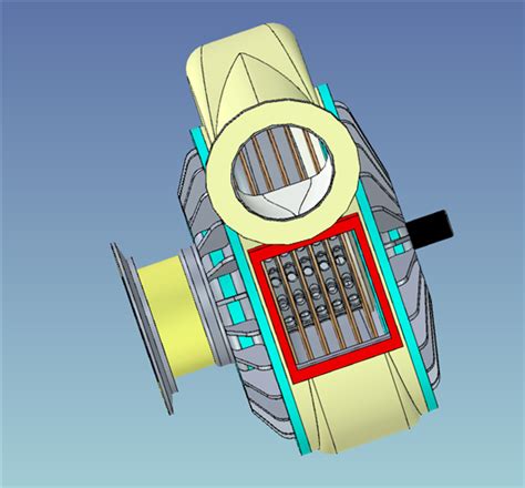 【青栋】涡轮风扇（附工程图）3d模型下载三维模型step、autocad、caxa电子图板模型 制造云 产品模型