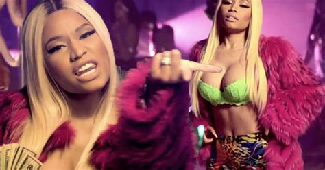Nicki Minaj Shows Off Her Cleavage In Lime Green Bra As She Twerks In