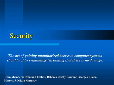 PPT The Case For Decriminalizing Unauthorized System Access PowerPoint Presentation ID
