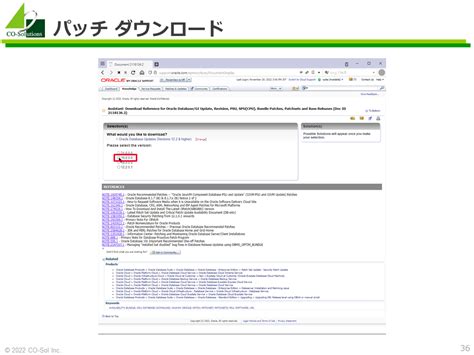 Oracleソフトウェアパッチ ダウンロード手順 コーソルdatabaseエンジニアのblog