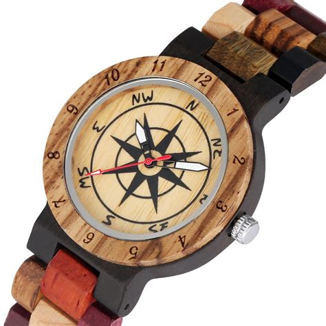 Nice Colorful Wooden Watches For Women Compass Dia Grandado