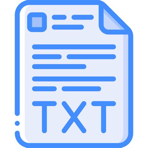 Text File Basic Miscellany Blue Icon