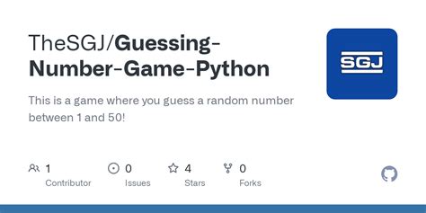Github Thesgjguessing Number Game Python This Is A Game Where You
