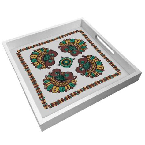 Піднос таця квадратний з дерева родючість 30x30x4 см Pdn Tr002