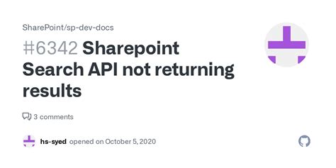 Sharepoint Search Api Not Returning Results · Issue 6342 · Sharepointsp Dev Docs · Github