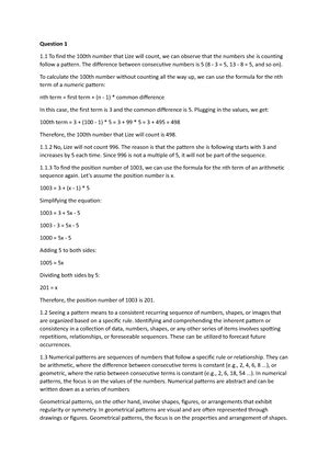 Solved 12 Explain How You Can Use Geometric Patterns To Help