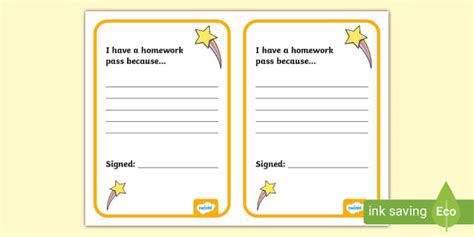 Homework Pass Certificate Teacher Made Twinkl Homework Pass Certificate Teacher Made Twinkl
