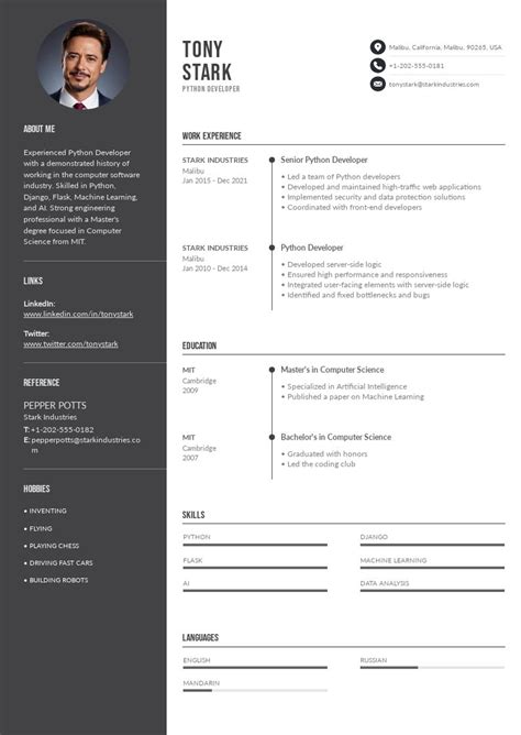 5 Python Developer Resume Samples Template Writing Guide