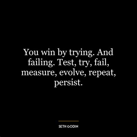 You Win By Trying And Failing Test Try Fail Measure Evolve