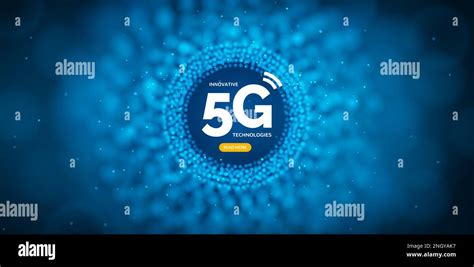 5g Background Data Digital Speed 5g Stream Vector Partice Connection Internet Concept Motion