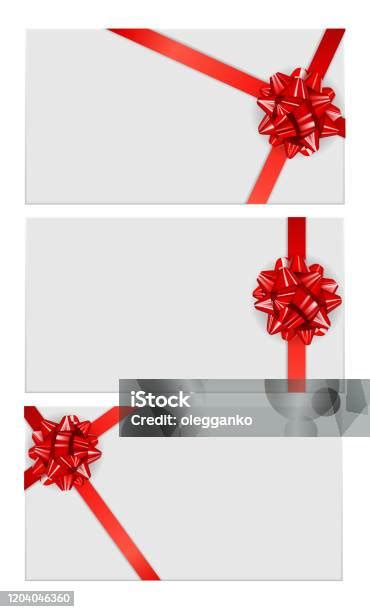 활과 리본 컬렉션 세트 벡터 일러스트와 선물 카드 템플릿 놀라움에 대한 스톡 벡터 아트 및 기타 이미지 놀라움 라벨 벡터