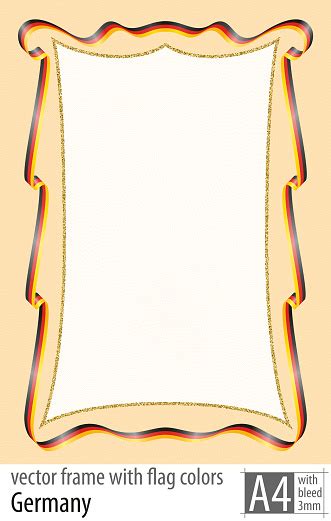 프레임과 보호 그리드와 독일 국기의 색상의 리본 테두리 벡터와 피 3 M M 공란에 대한 스톡 벡터 아트 및 기타 이미지 공란 교육 독일 Istock