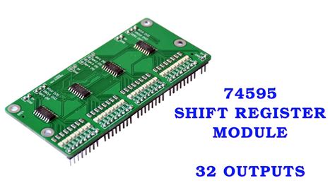 74595 Shift Register Module Cascading Two 32 Bit Shift Register Modules Youtube