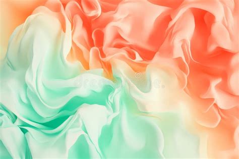 A Gradient Abstract Colorful Background Transitioning Smoothly From Coral Orange To Mint Green