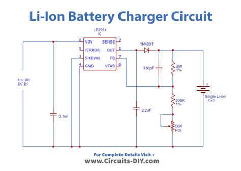 Li Ion Battery Charger Circuit