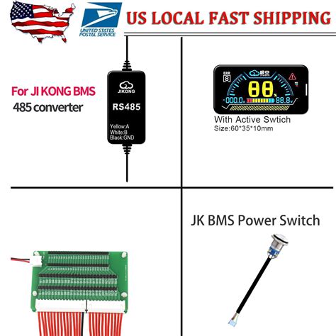 Jk Bms Lcd Display Rs Converter Bms Power Switch Transfer Board
