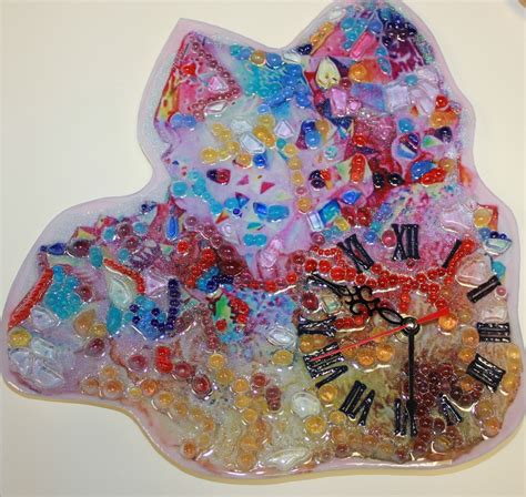 Студия художественного витража Индиго Часы настенные «Кристаллы