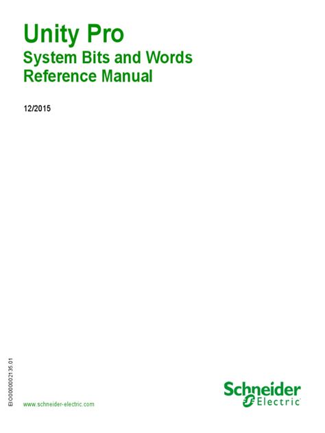 Unity Pro System Bits Words 112pages Pdf Programmable Logic