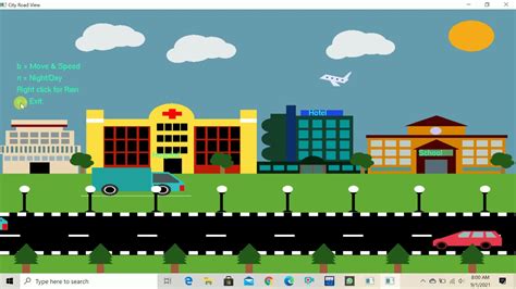City View Opengl Computer Graphics Project With Source Code Youtube