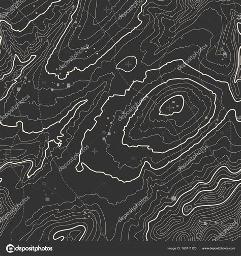 Seamless Pattern Topographic Map Background With Space For Copy Seamless Texture Line