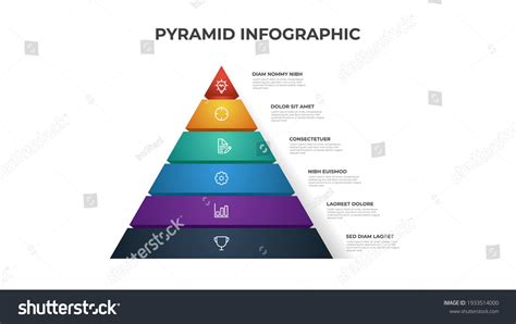 Pyramid Infographic Template List Icons Stock Vector Royalty Free