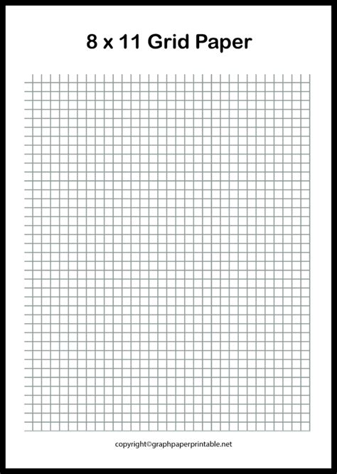 8 X 11 Grid Paper Printable Template In Pdf