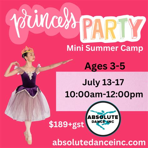 july mini day summer camp 3 5 yrs absolute dance