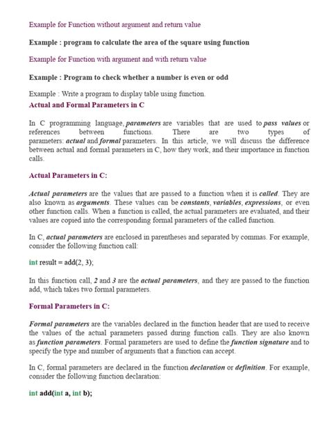 Unit No 1 User Defined Functions And Pointer Pdf Parameter Computer Programming