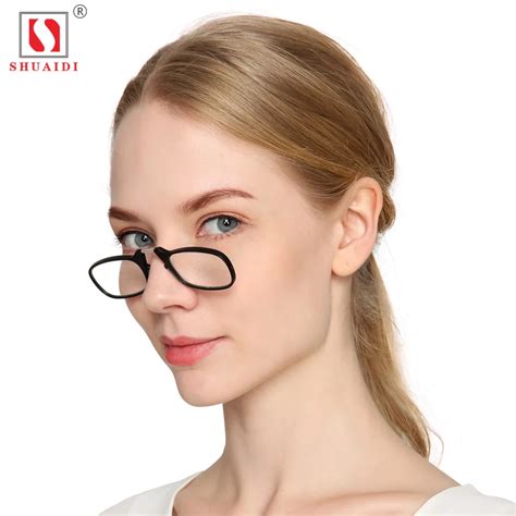 Tr90 Clip Nose Resting Reading Glasses Mini Folding Round Optical Frame