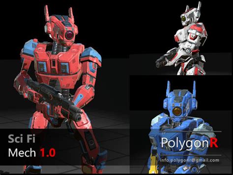 Sci Fi Space Mech 3d Robots Unity Asset Store