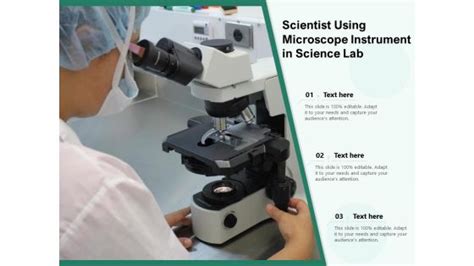 Scientist Using Microscope Instrument In Science Lab Powerpoint