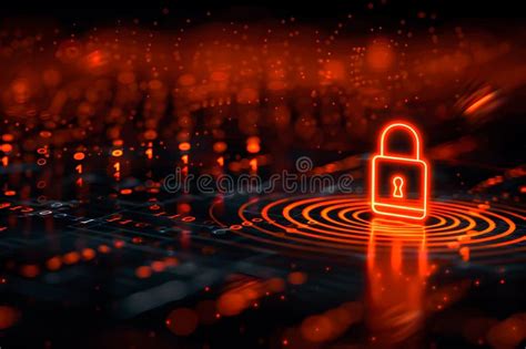 Voice Verification Icon With Sound Waves And Digital Lock For Security Concepts Stock