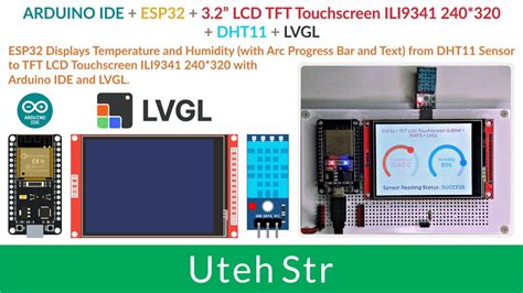 arduino ide esp32 tft lcd ili9341 dht11 lvgl displays