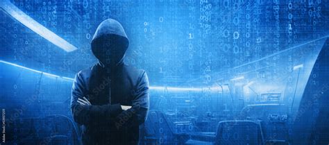 Wanted Hacker Is Coding Virus Ransomware Using Abstract Binary Code