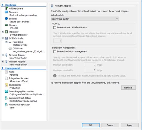 Windows 2016 Server Hyper V Hot Add Hot Remove Virtual Hardware