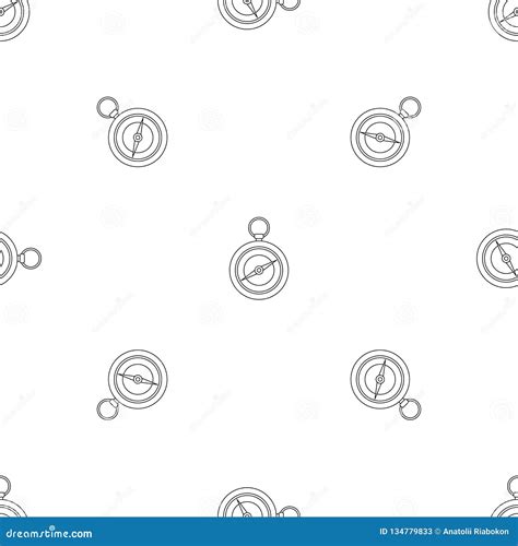 Compass Icon Outline Style Stock Vector Illustration Of East Nautical 134779833