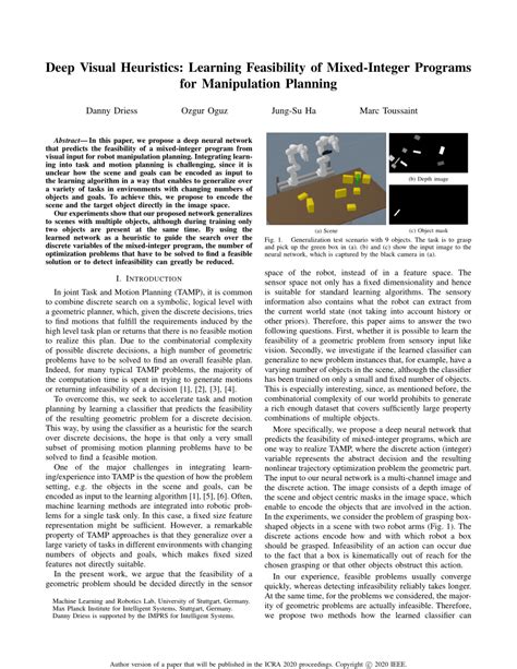 Pdf Deep Visual Heuristics Learning Feasibility Of Mixed Integer