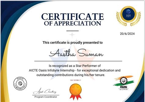 Aastha Suman On Linkedin Oasisinfobyte Oasisinfobyte Internship