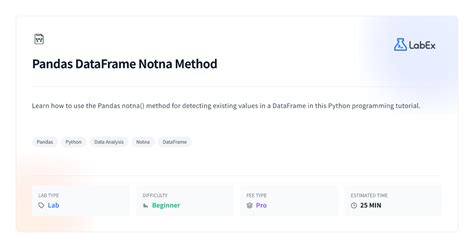 Pandas Notna Method Python Data Analysis Labex