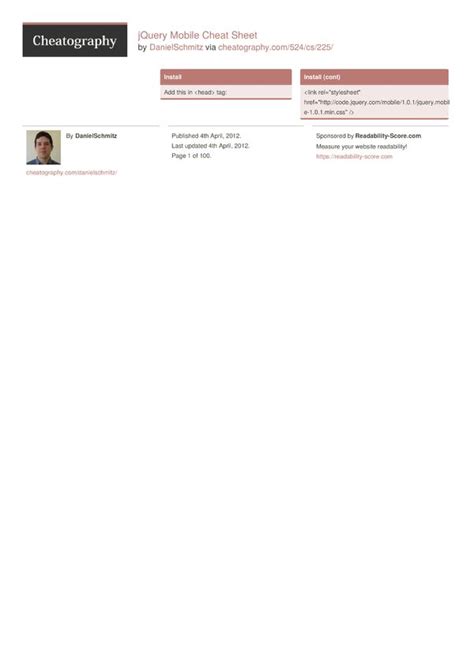 Master Jquery Mobile With This Cheat Sheet