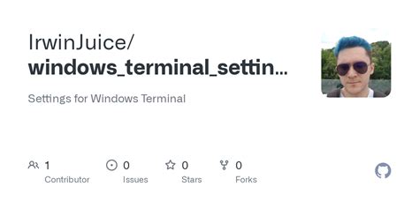 Github Irwinjuicewindowsterminalsettings Settings For Windows
