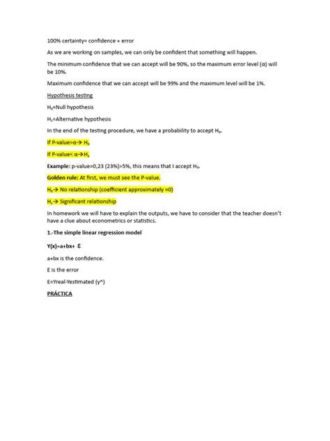 Apuntes Econometrics Pdf Errors And Residuals Regression Analysis