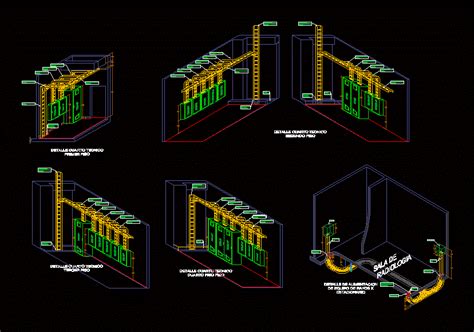 Isometric Four Electric DWG Block For AutoCAD Designs CAD